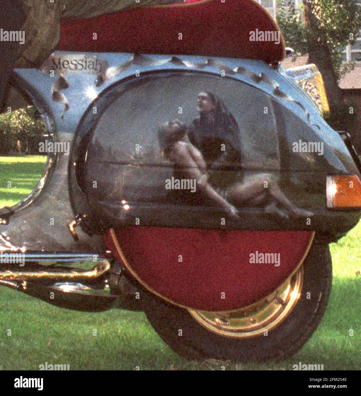 JESUS WITH MARY MAGDALEN ON THE REV. MIKE BROTHERTONS SCOOTER. PIC MIKE ...