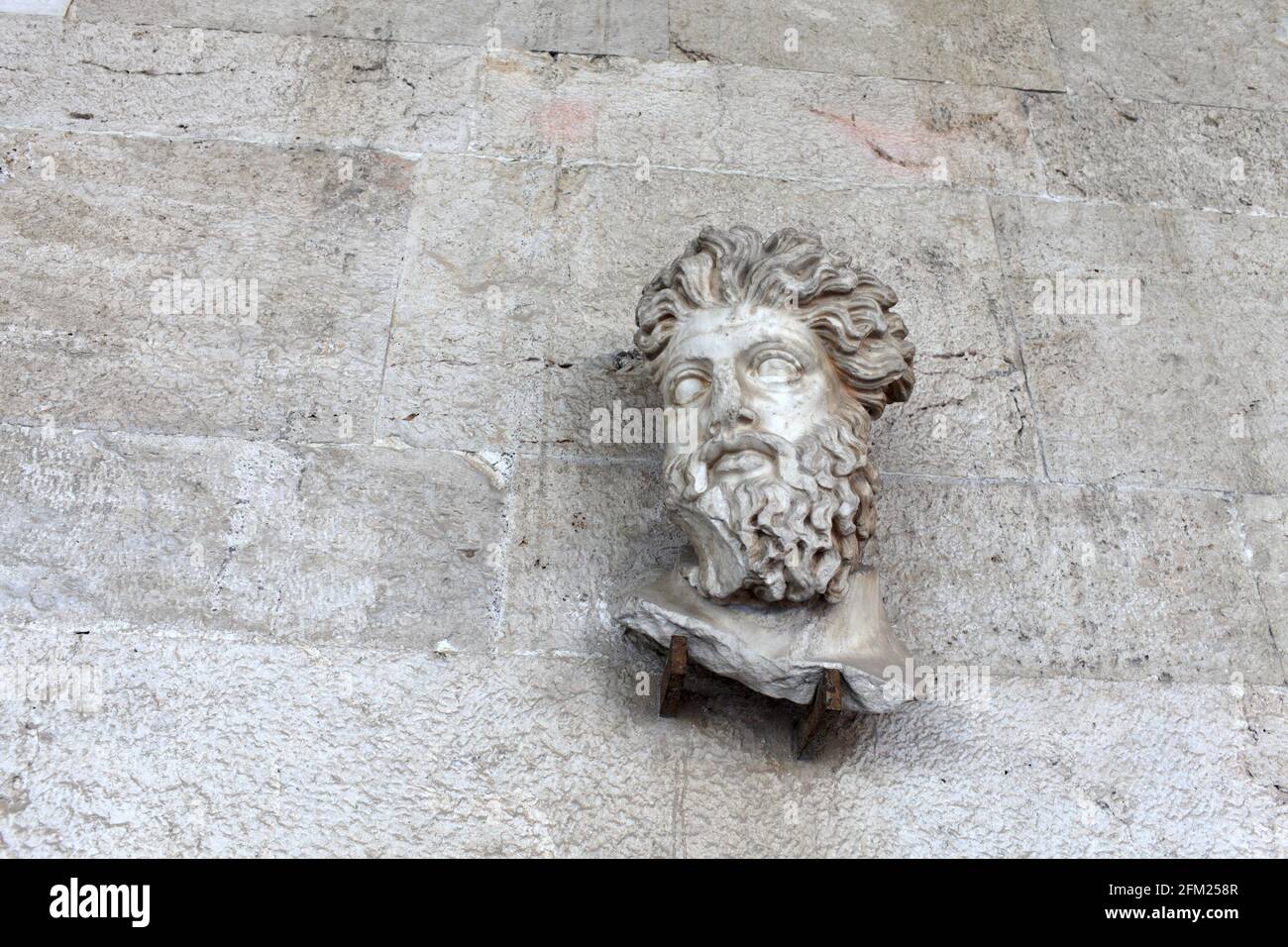 Portrait of Triton on the wall, Athens, Greece Stock Photo - Alamy