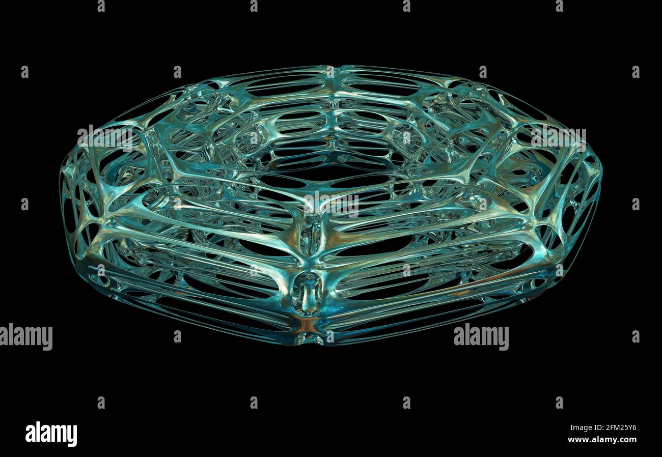 Sci-fi Ring Isolated On Black Background Stock Photo - Alamy