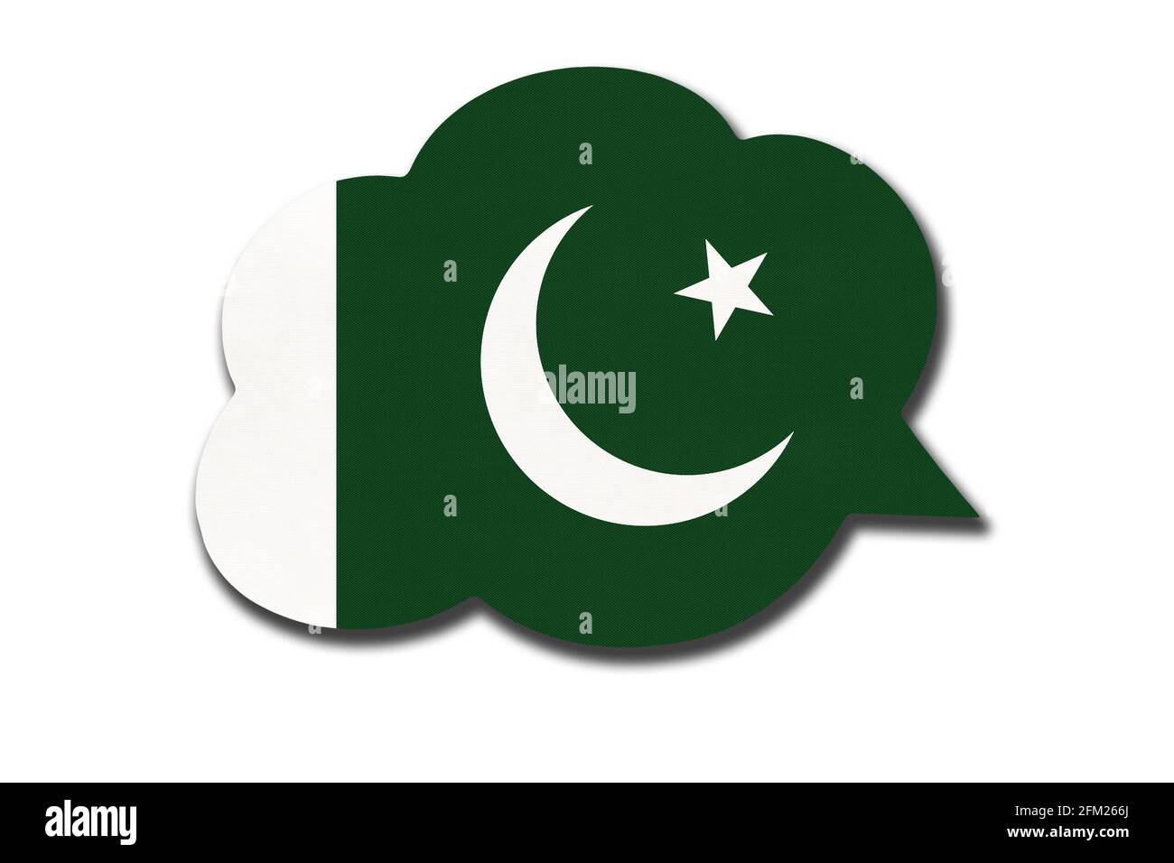 3d speech bubble with pakistani national flag isolated on white ...