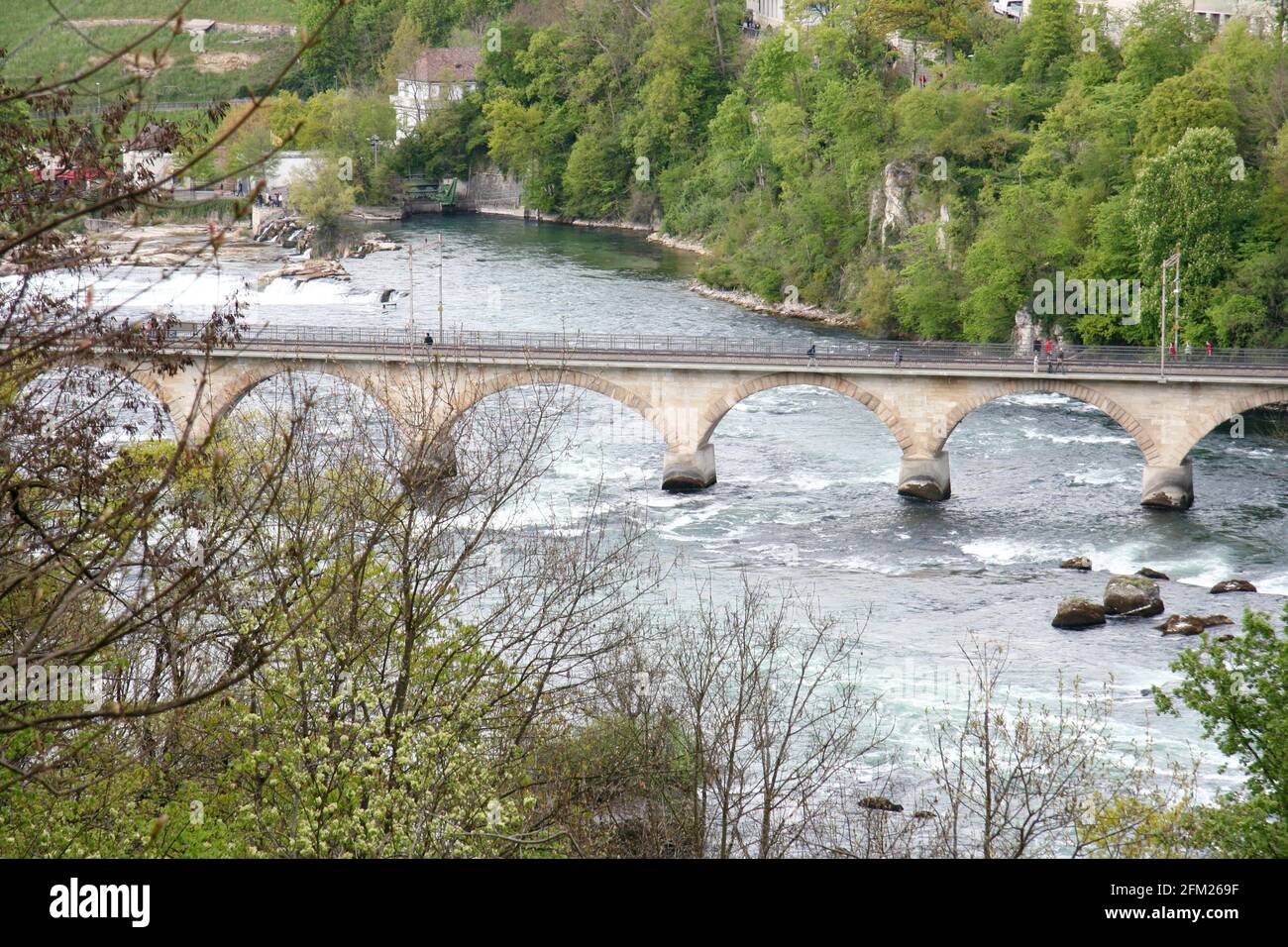 built a stone arch bridge over the Rhine Stock Photo - Alamy