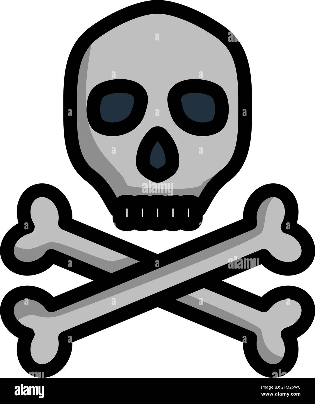 Poison Sign Icon. Editable Bold Outline With Color Fill Design. Vector ...