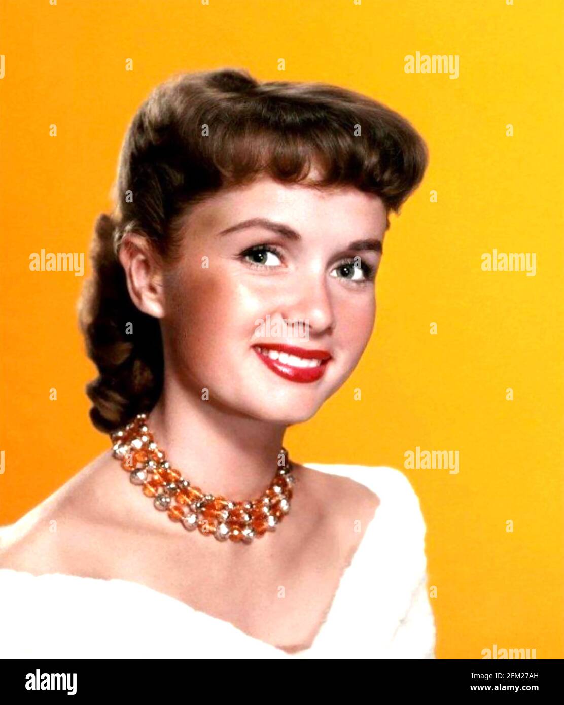 DEBBIE REYNOLDS (1932-2016) American film actress and singer about 1955 ...