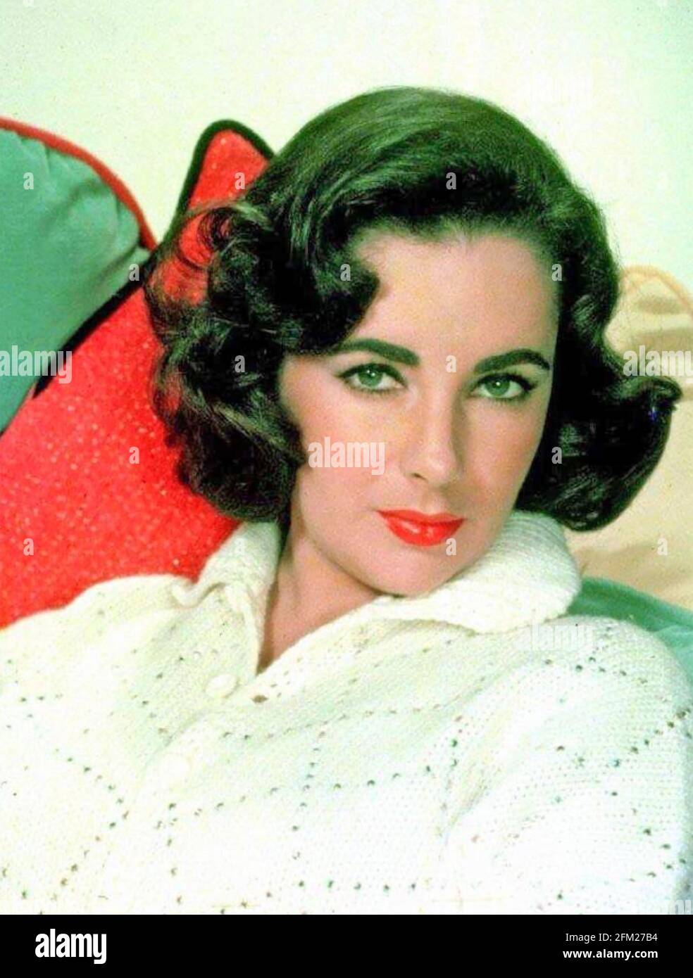 ELIZABETH TAYLOR (1932-2011) Anglo-American film actress about 1958 ...
