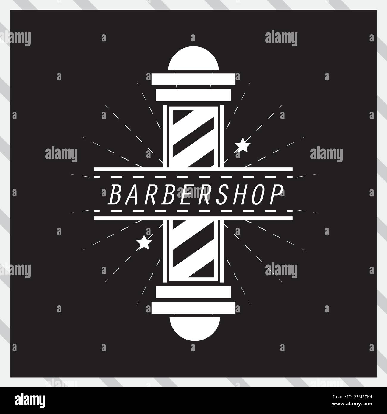 barber shop signboard black background Stock Vector Image & Art - Alamy