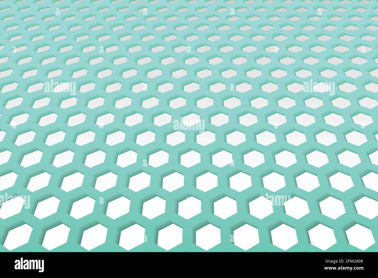Hexagonal grid in perspective angle view. Abstract vector geometric ...