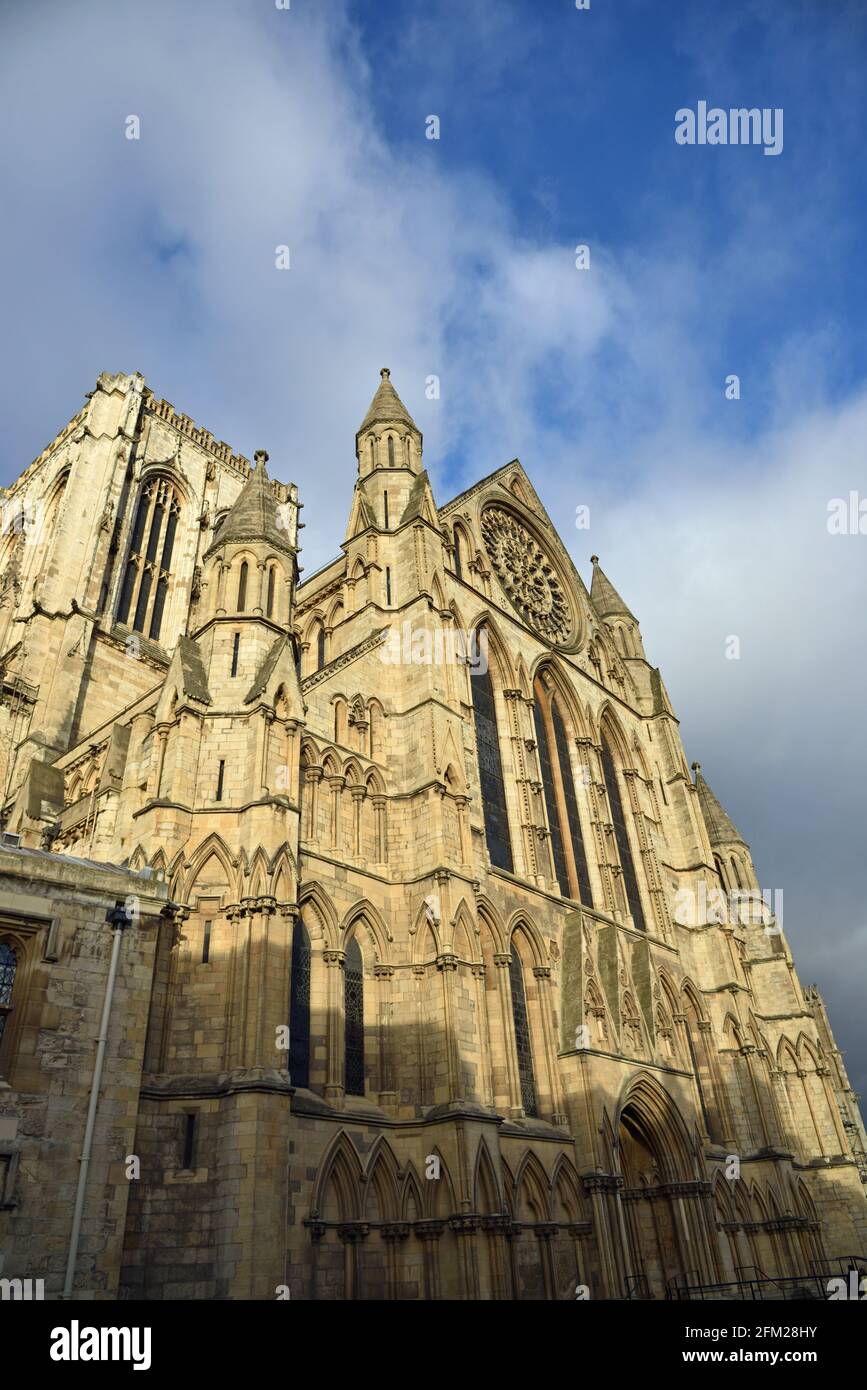The Rose Window high in the gable of the South Transcept of York ...