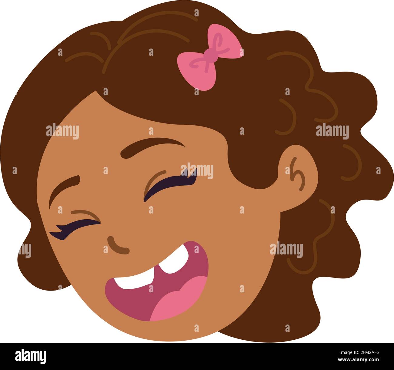 Happy girl avatar with a smile Stock Vector Image & Art - Alamy
