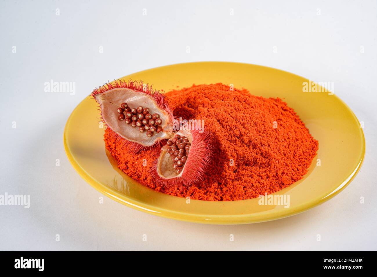 Annatto (Urucum). Its seeds are used as a natural food coloring Stock ...
