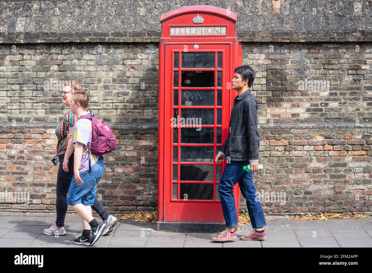 Red telephone box, a telephone kiosk for a public telephone is a ...