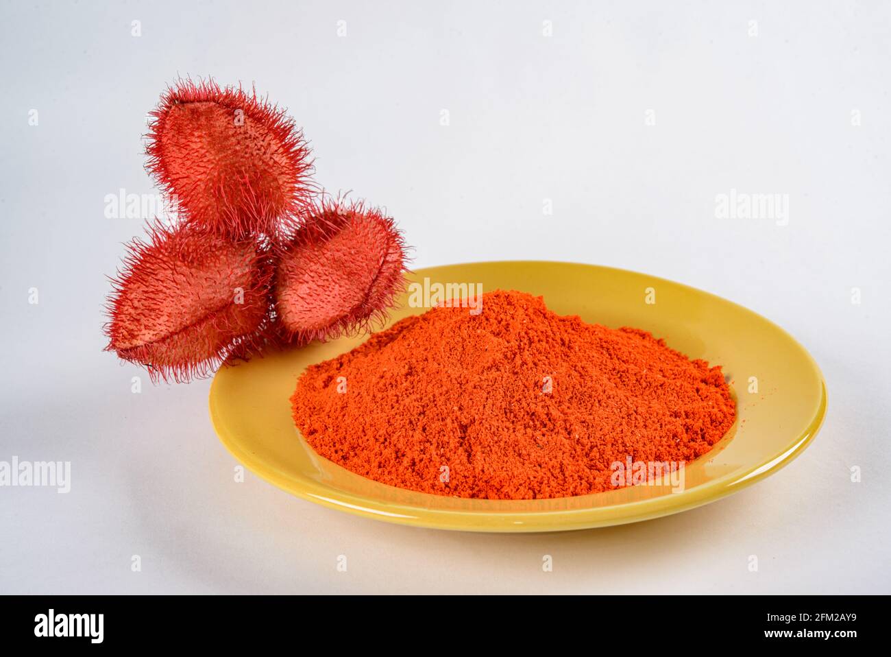 Annatto (Urucum). Its seeds are used as a natural food coloring Stock ...
