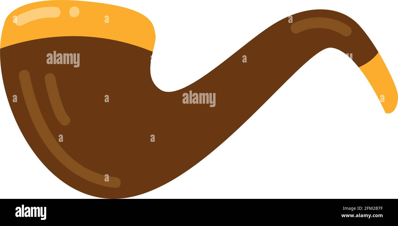 Isolated comic smoking pipe cartoonish style Stock Vector Image & Art ...