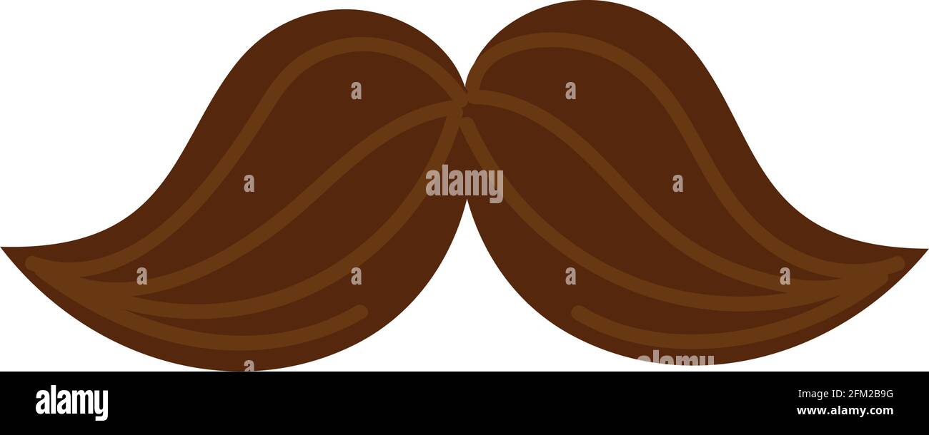 Isolated mustache icon. Brown mustache Stock Vector Image & Art - Alamy