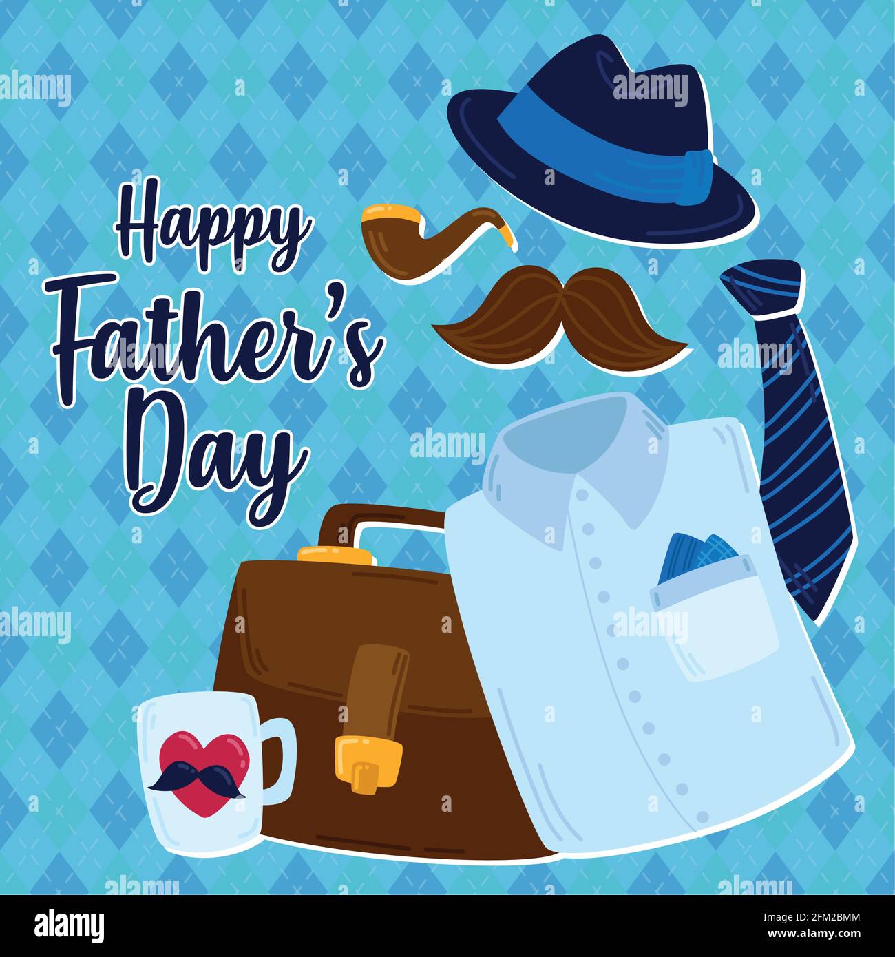 Male hat mustache tie Stock Vector Images - Alamy