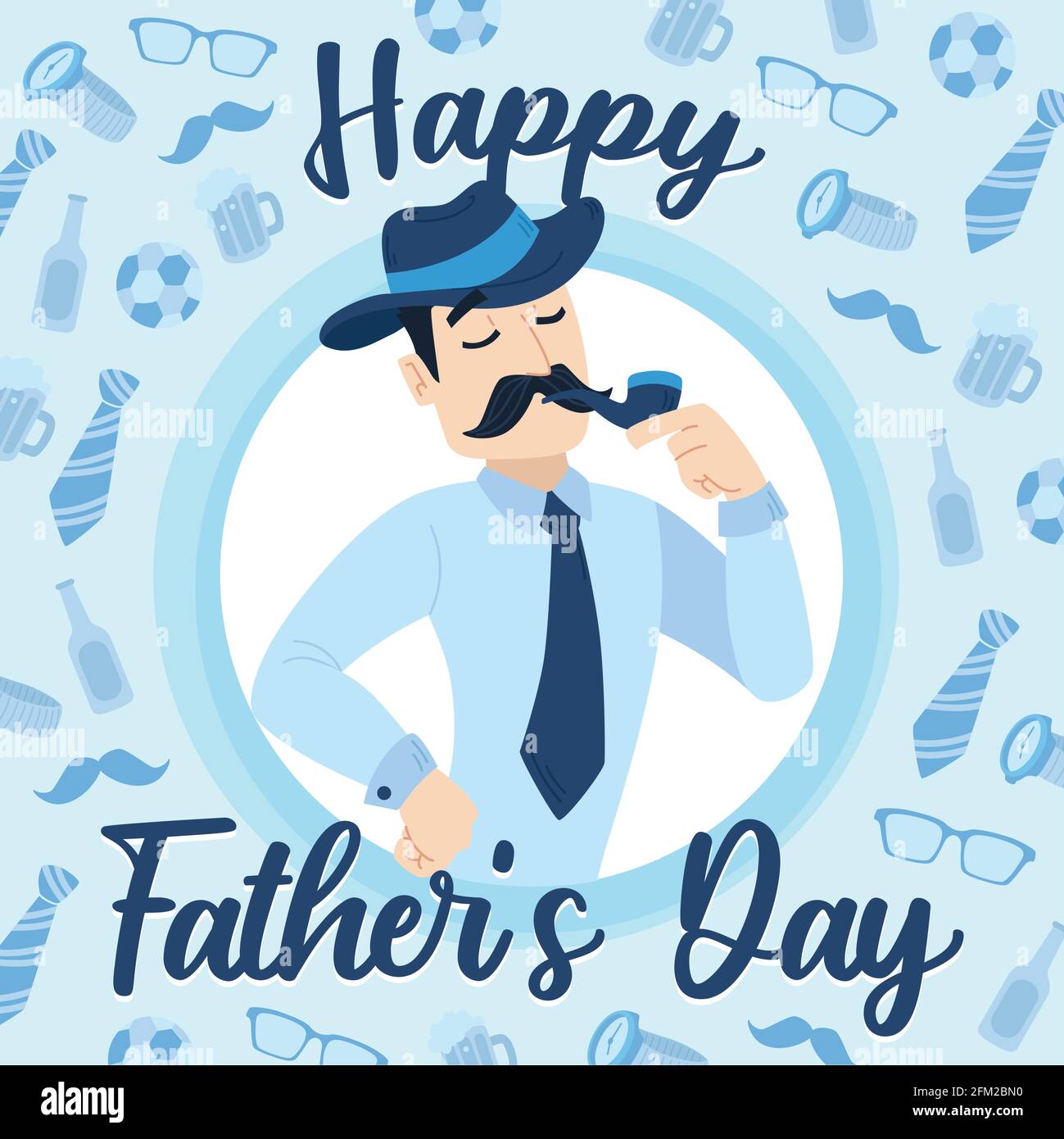 Man smoking a pipe illustration Stock Vector Images - Alamy