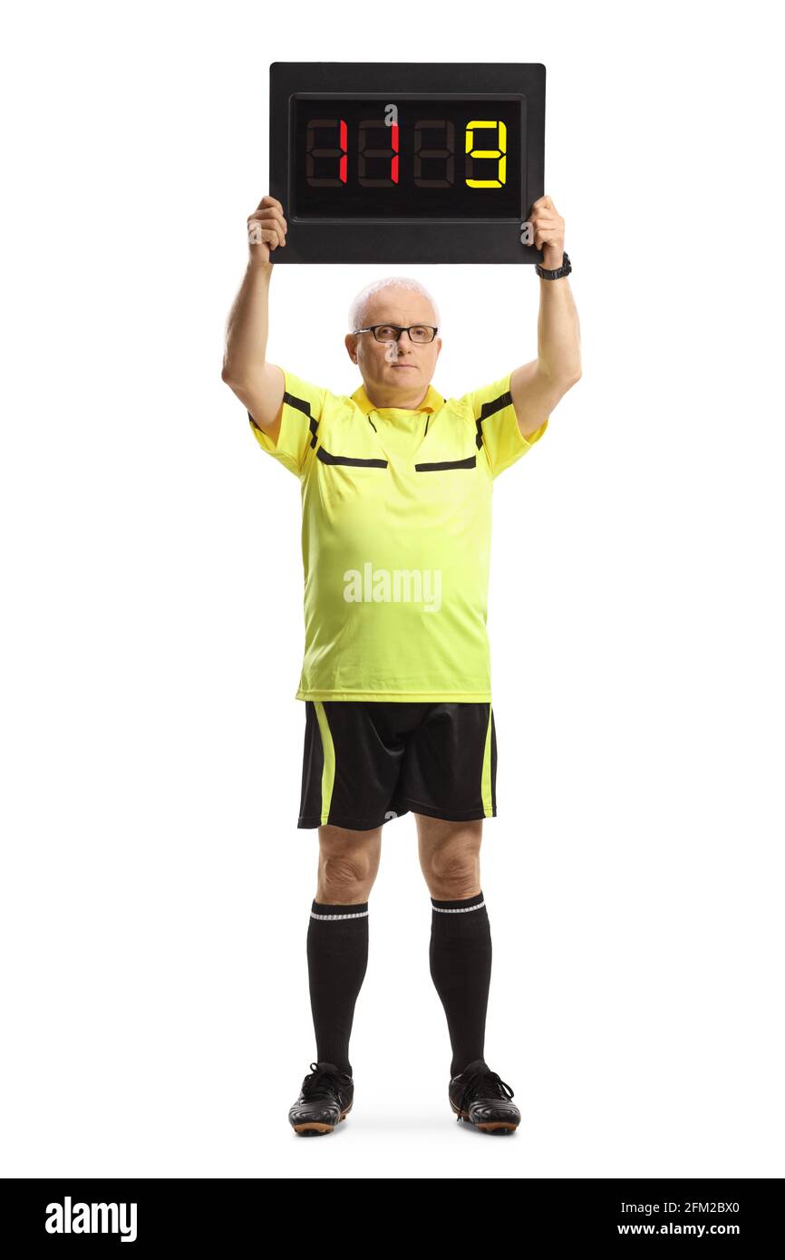 Soccer referee substitution Cut Out Stock Images & Pictures - Alamy