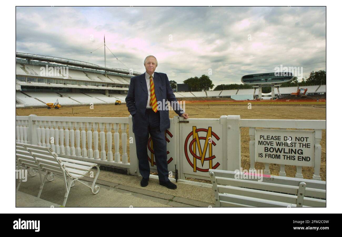 Sir Tim Rice at Middlesex Cuonty Cricket Ground, Lords in London.pic ...