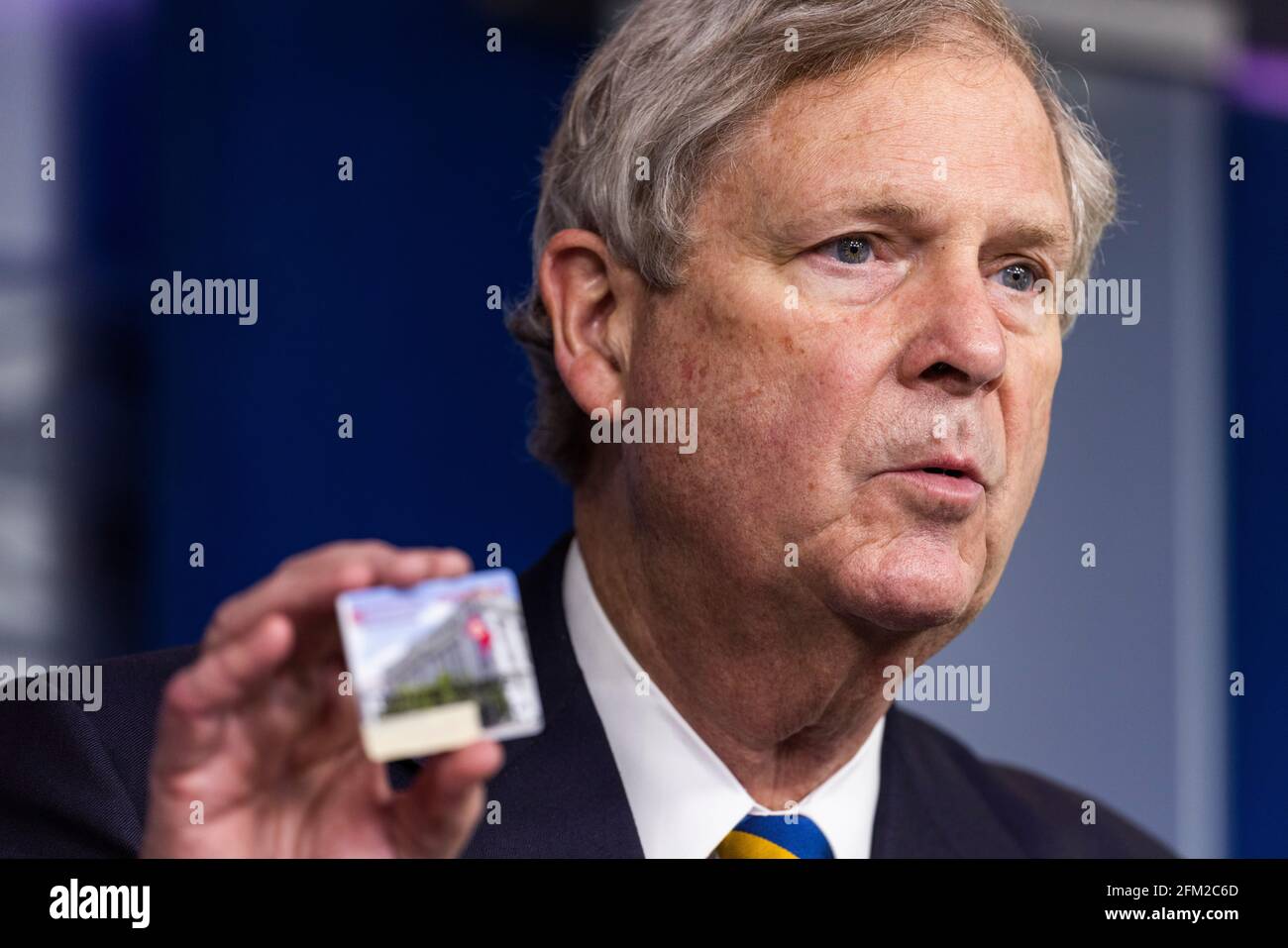 Agriculture Secretary Tom Vilsack speaks to the media about food and ...