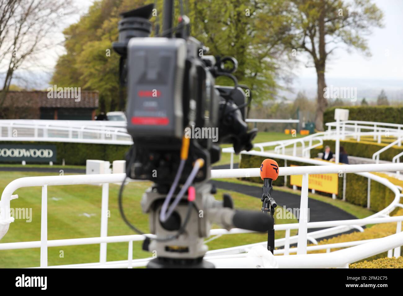 General views of ITV Racing setups at Goodwood Racecourse, Chichester ...
