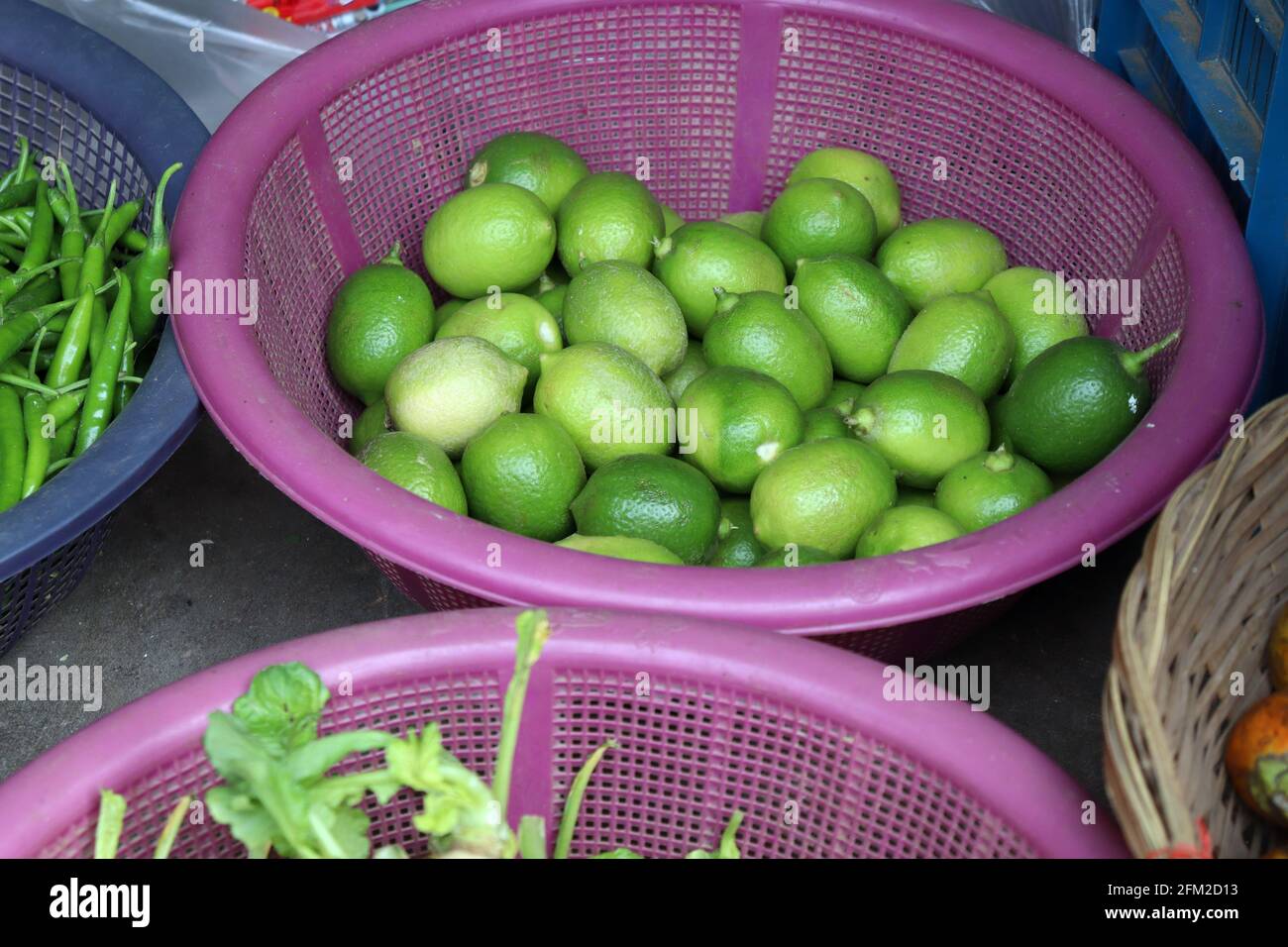 tasty green lemon stock on shop for sell Stock Photo - Alamy