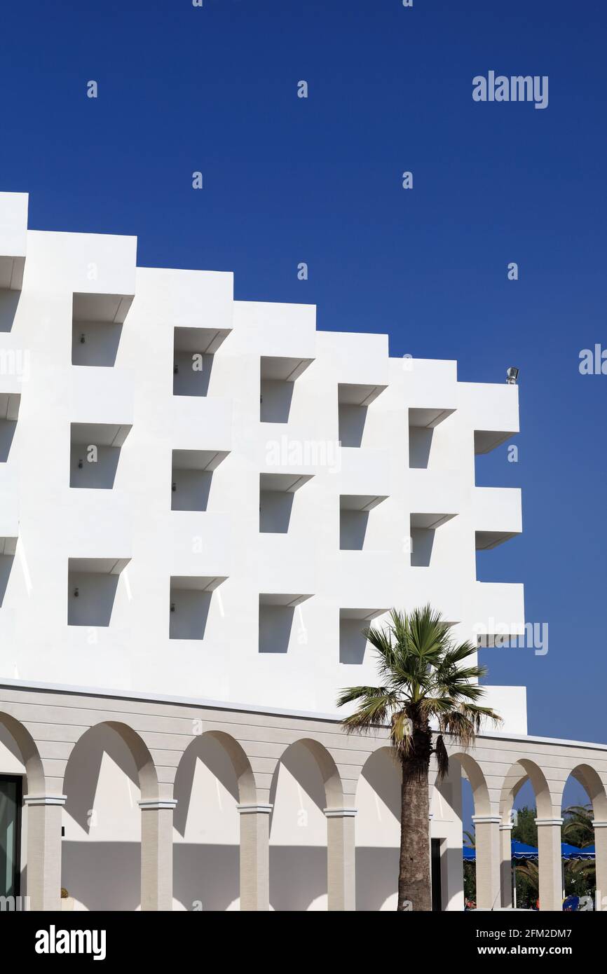 The white hotel on the sky background Stock Photo - Alamy