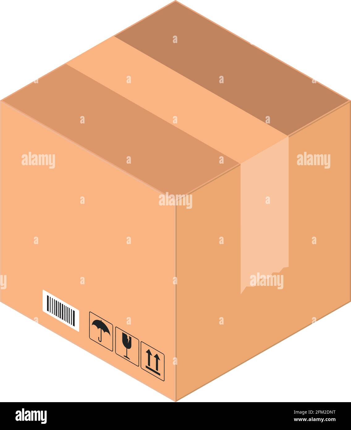 post mail cardboard box isolated Stock Vector Image & Art - Alamy