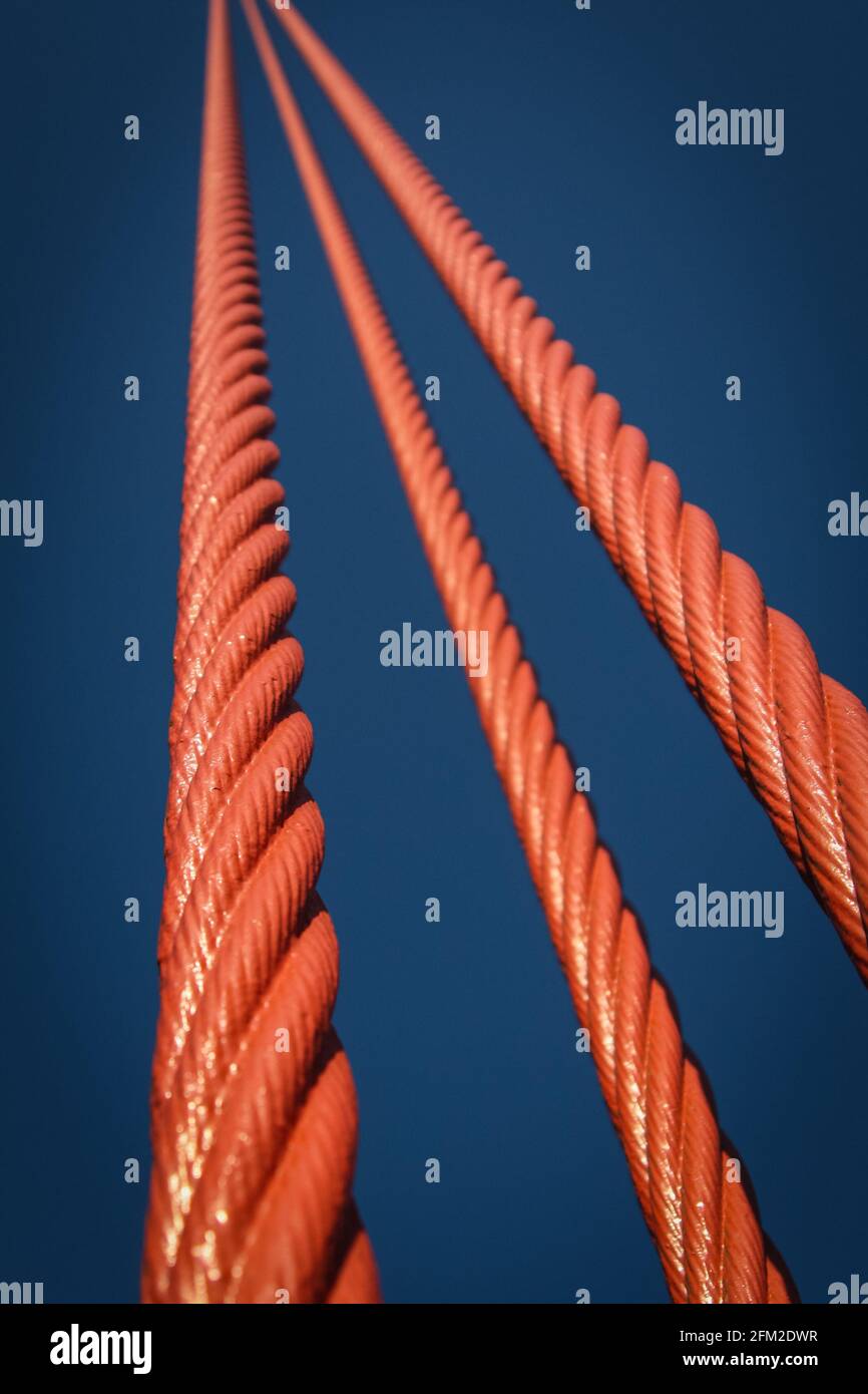 Bridge cables close up hi-res stock photography and images - Alamy