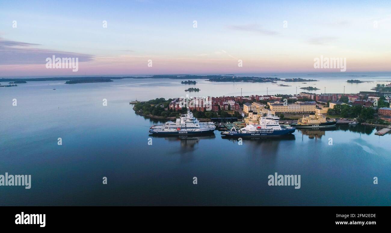 Helsinki Ice breakers 01 Stock Photo - Alamy