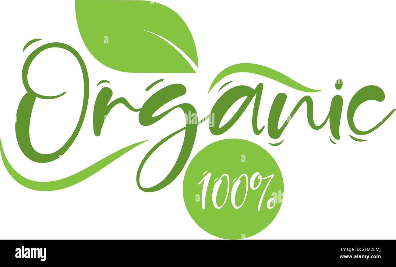 organic product lettering hand drawn Stock Vector Image & Art - Alamy