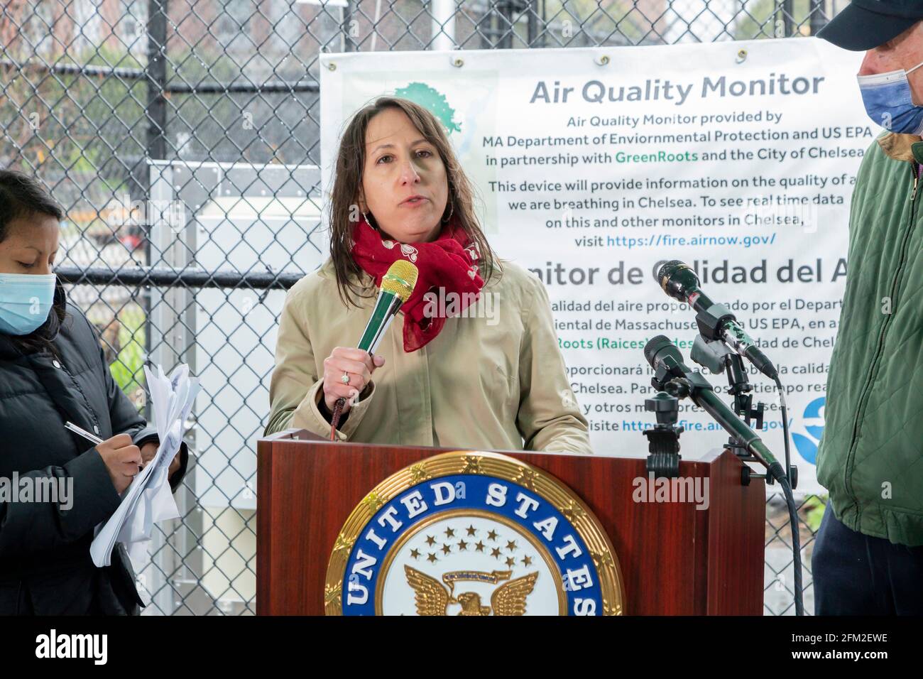May 4, 2021. Chelsea, MA. Senator Markey and Congresswoman Pressley ...