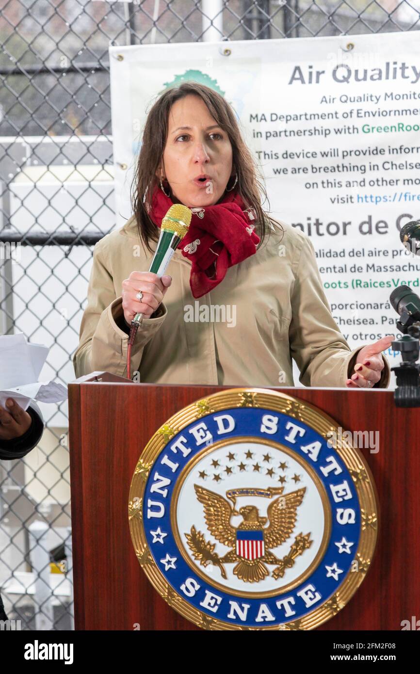 May 4, 2021. Chelsea, MA. Senator Markey and Congresswoman Pressley ...