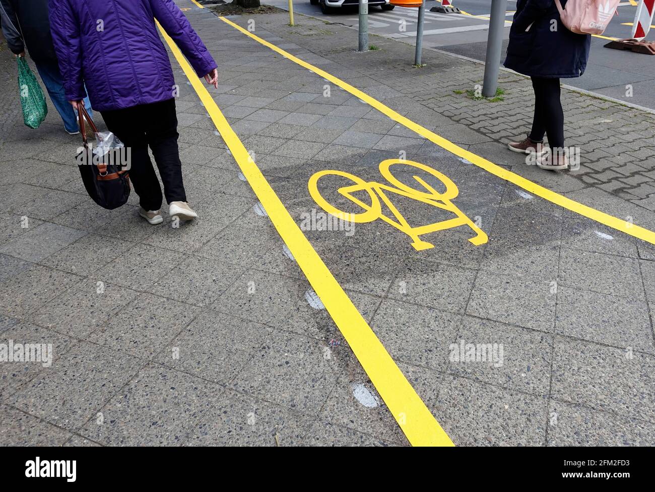 Bike path in Berlin Stock Photo - Alamy