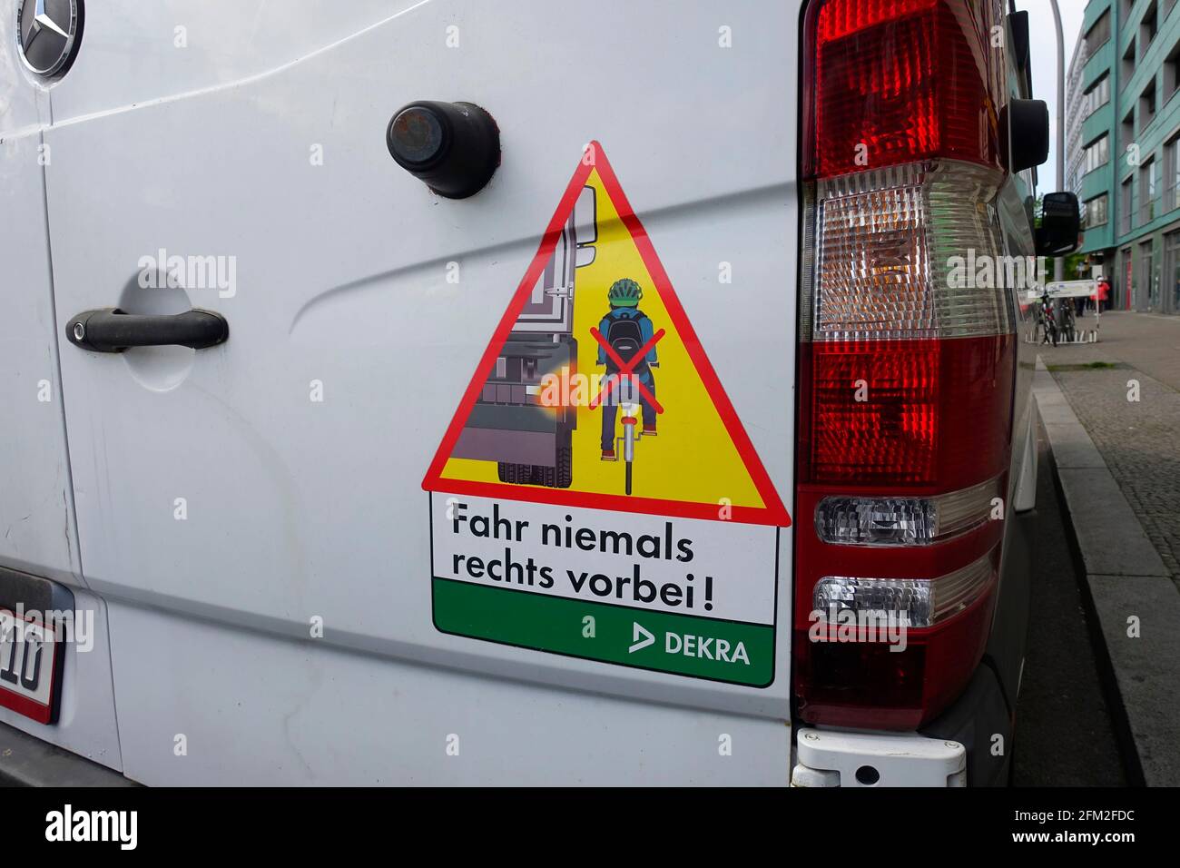 Sticker of Dekra, Never pass right Stock Photo - Alamy