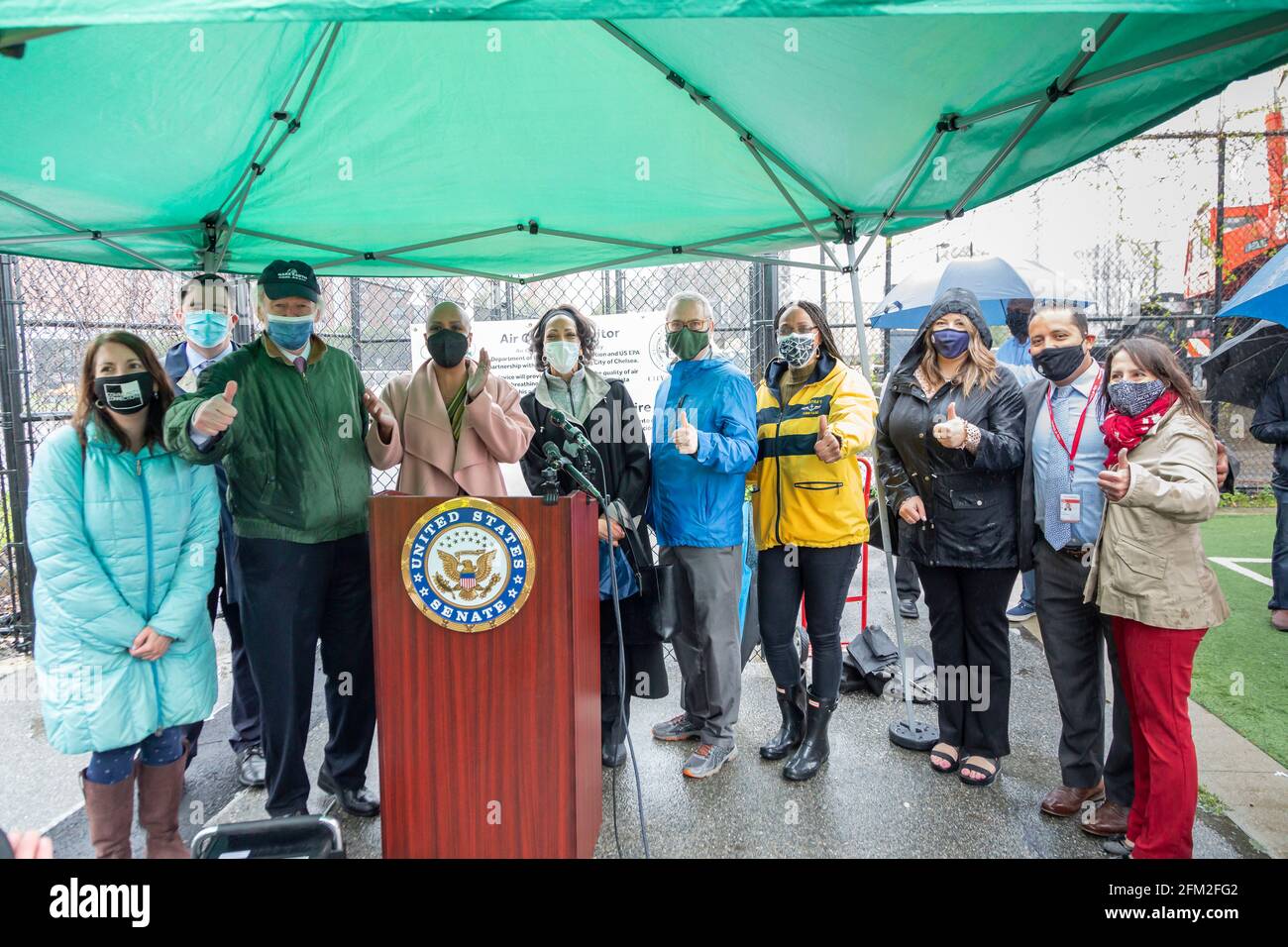 May 4, 2021. Chelsea, MA. Senator Markey and Congresswoman Pressley ...