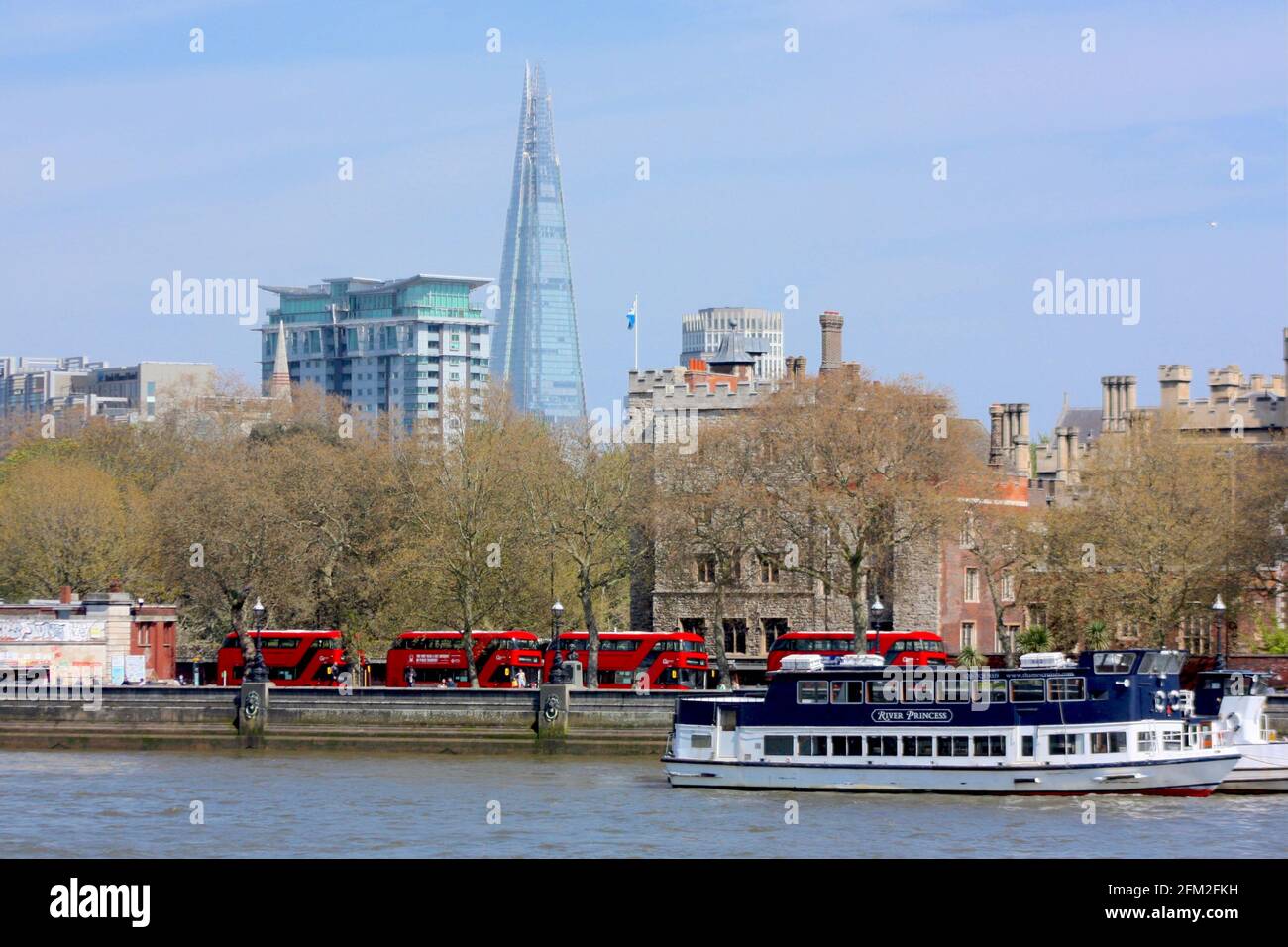 View across the River Thames across to The Shard Stock Photo - Alamy