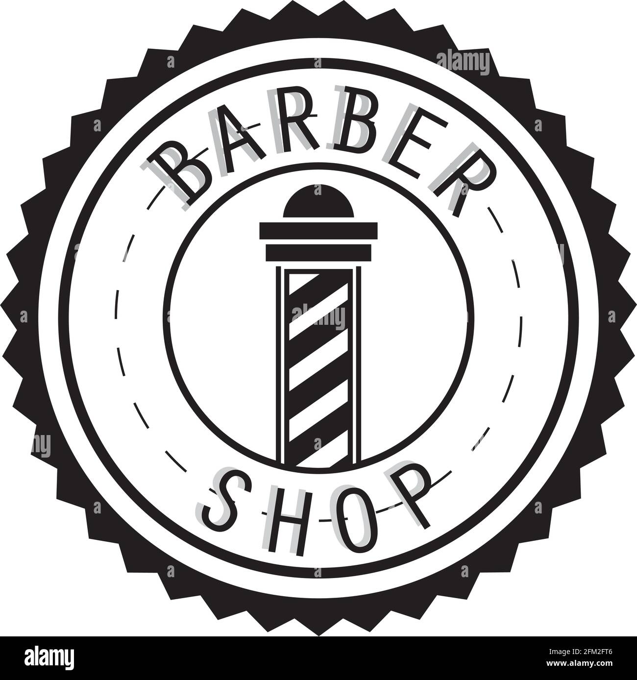 barber shop pole stamp retro Stock Vector Image & Art - Alamy