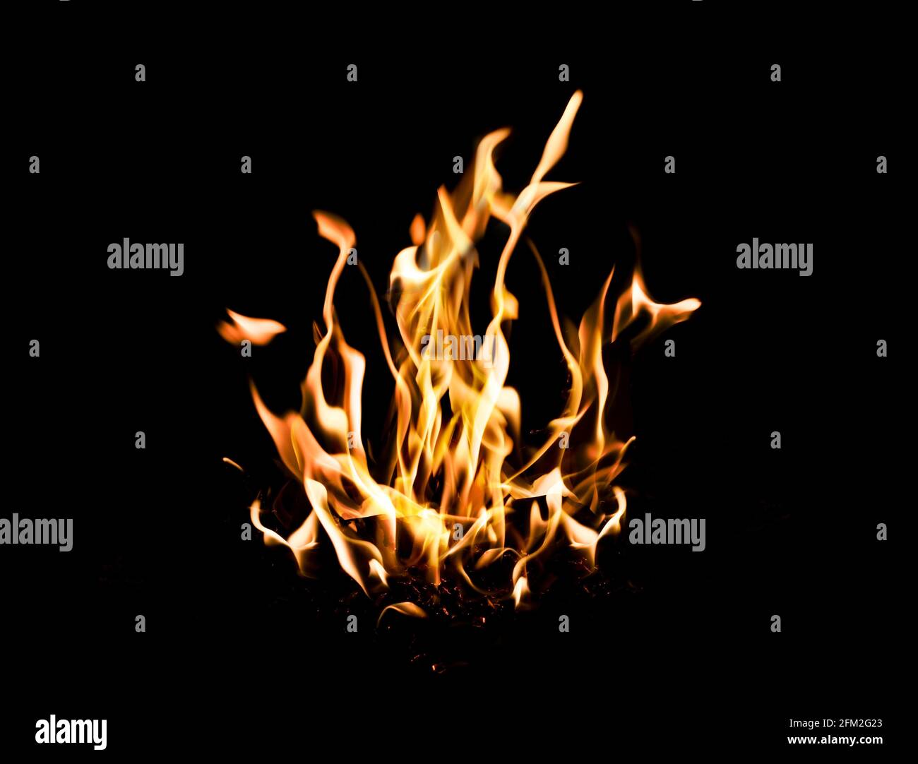 Abstract fire flame on black background Stock Photo - Alamy