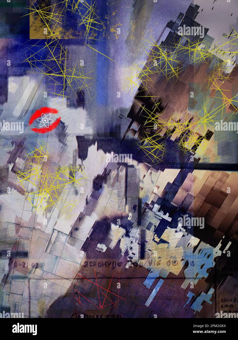 Colorful atom symbol red hi-res stock photography and images - Alamy