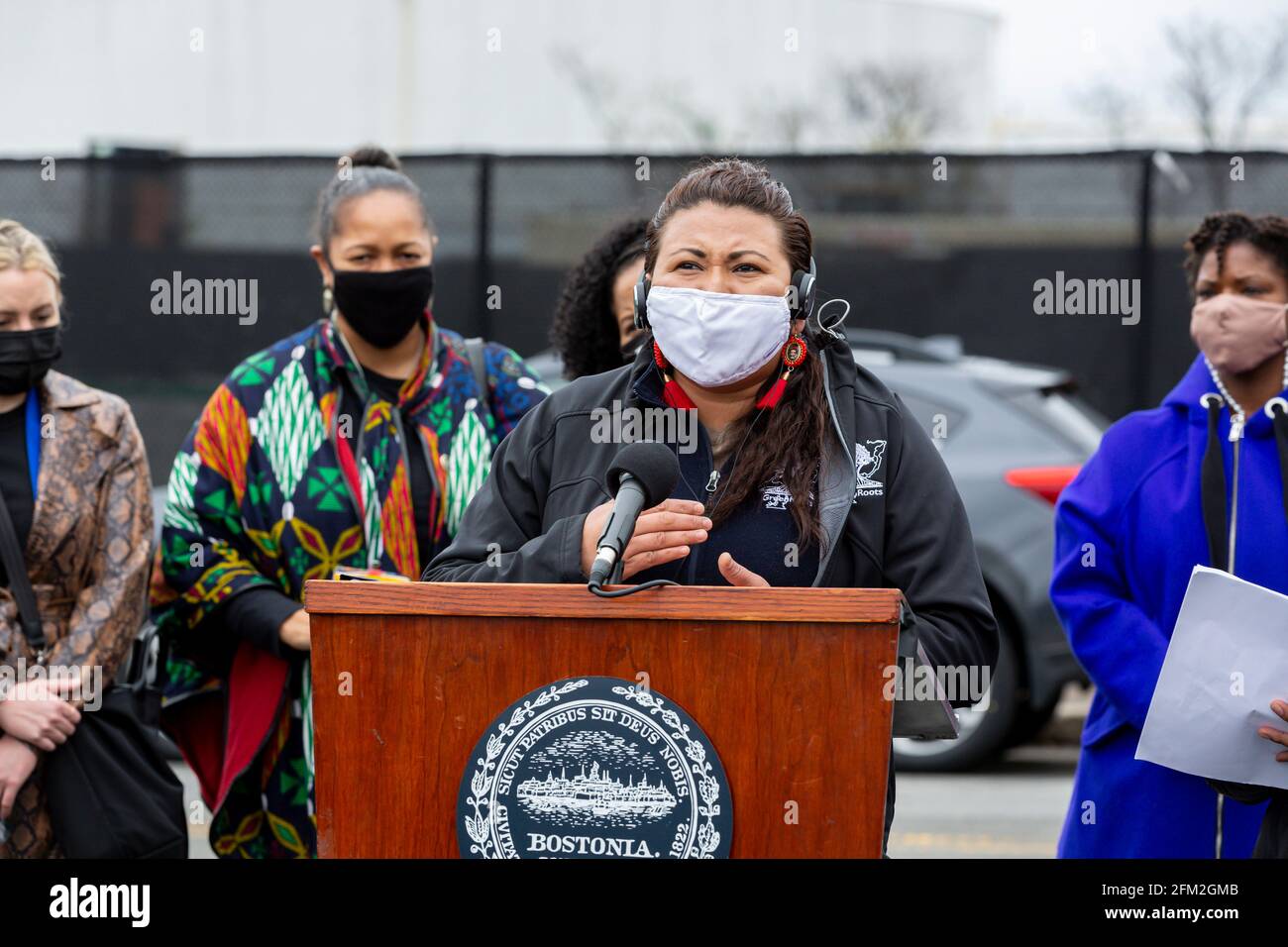 May 4, 2021, East Boston, MA Boston Mayor Janey, Chief of Environment ...