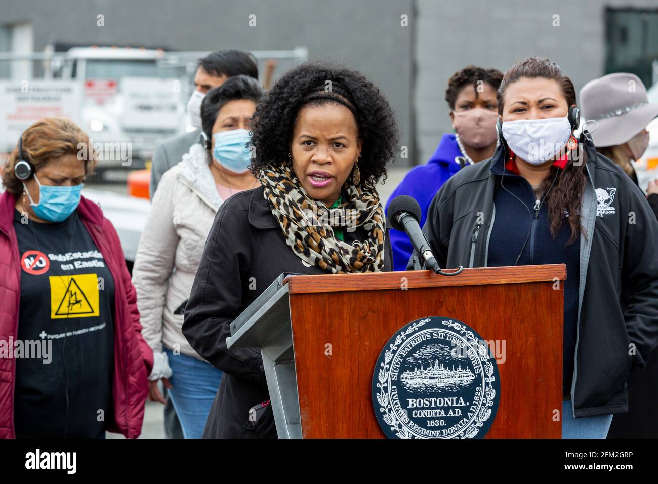 May 4, 2021, East Boston, MA Boston Mayor Janey. Boston Mayor Janey ...