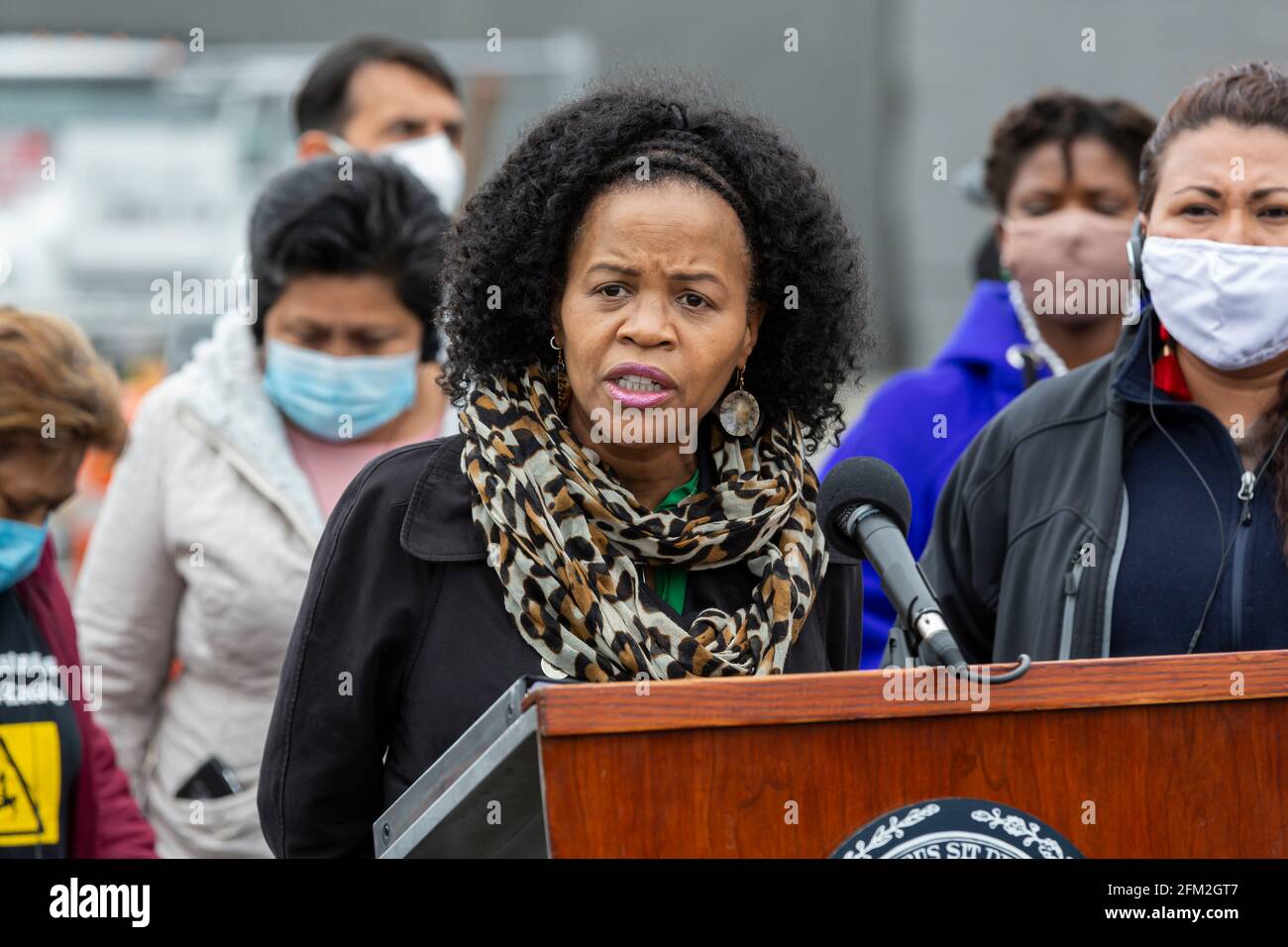 May 4, 2021, East Boston, MA Boston Mayor Janey. Boston Mayor Janey ...