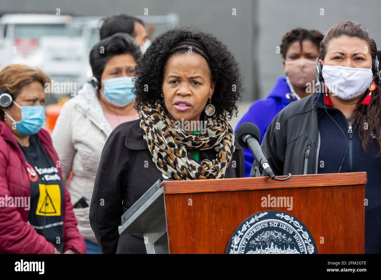 May 4, 2021, East Boston, MA Boston Mayor Janey. Boston Mayor Janey ...