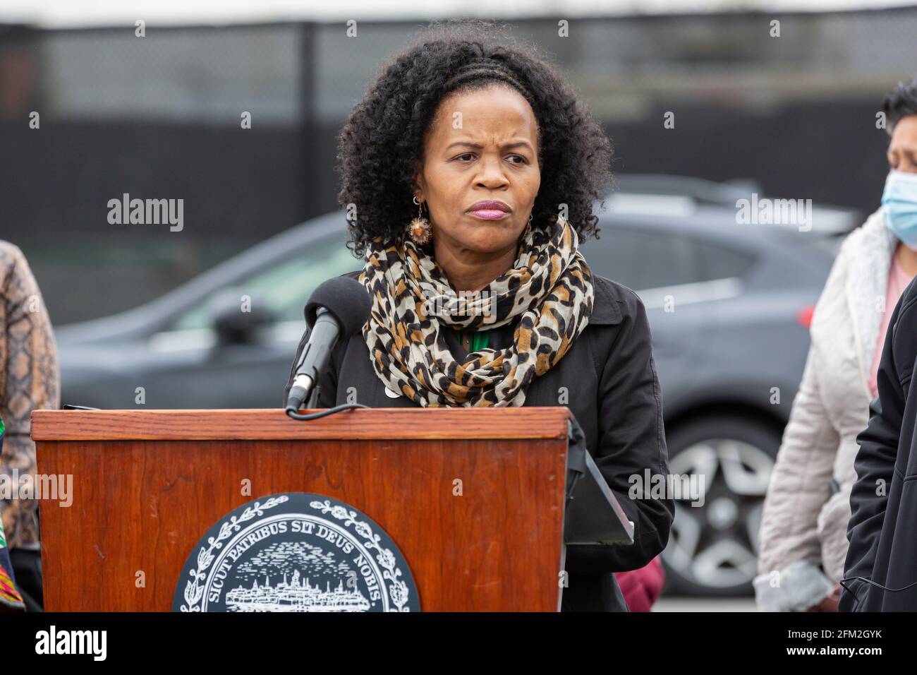 May 4, 2021, East Boston, MA Boston Mayor Janey. Boston Mayor Janey ...