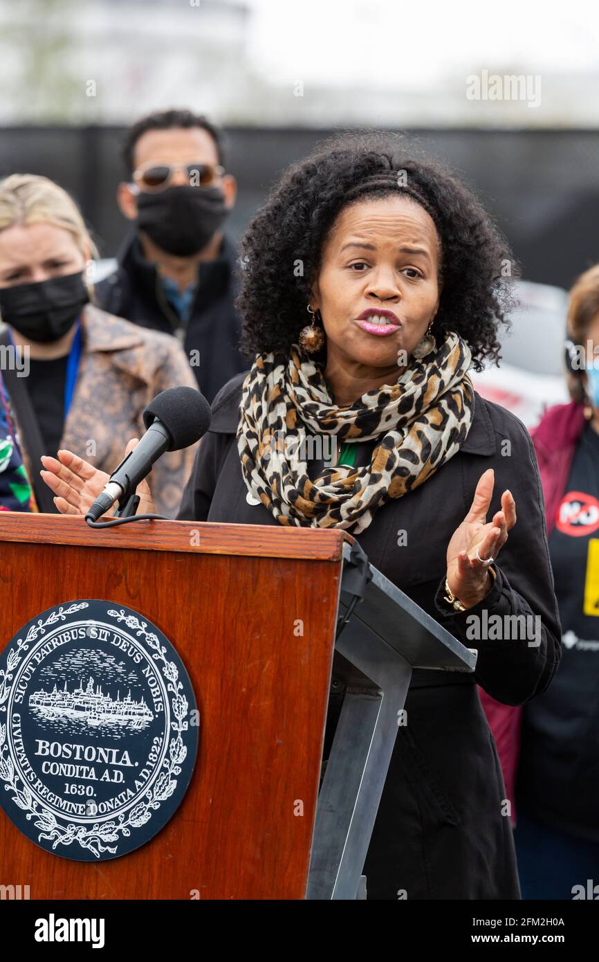 May 4, 2021, East Boston, MA Boston Mayor Janey. Boston Mayor Janey ...