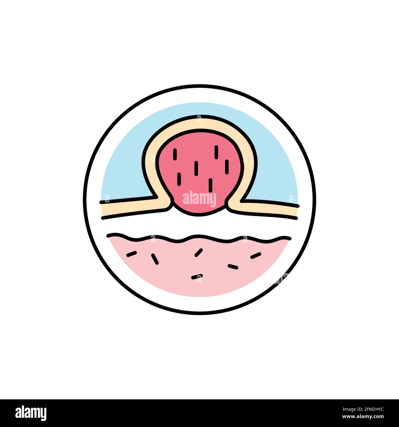 Pyogenic Granuloma Color Line Icon Dermatology Disease Isolated