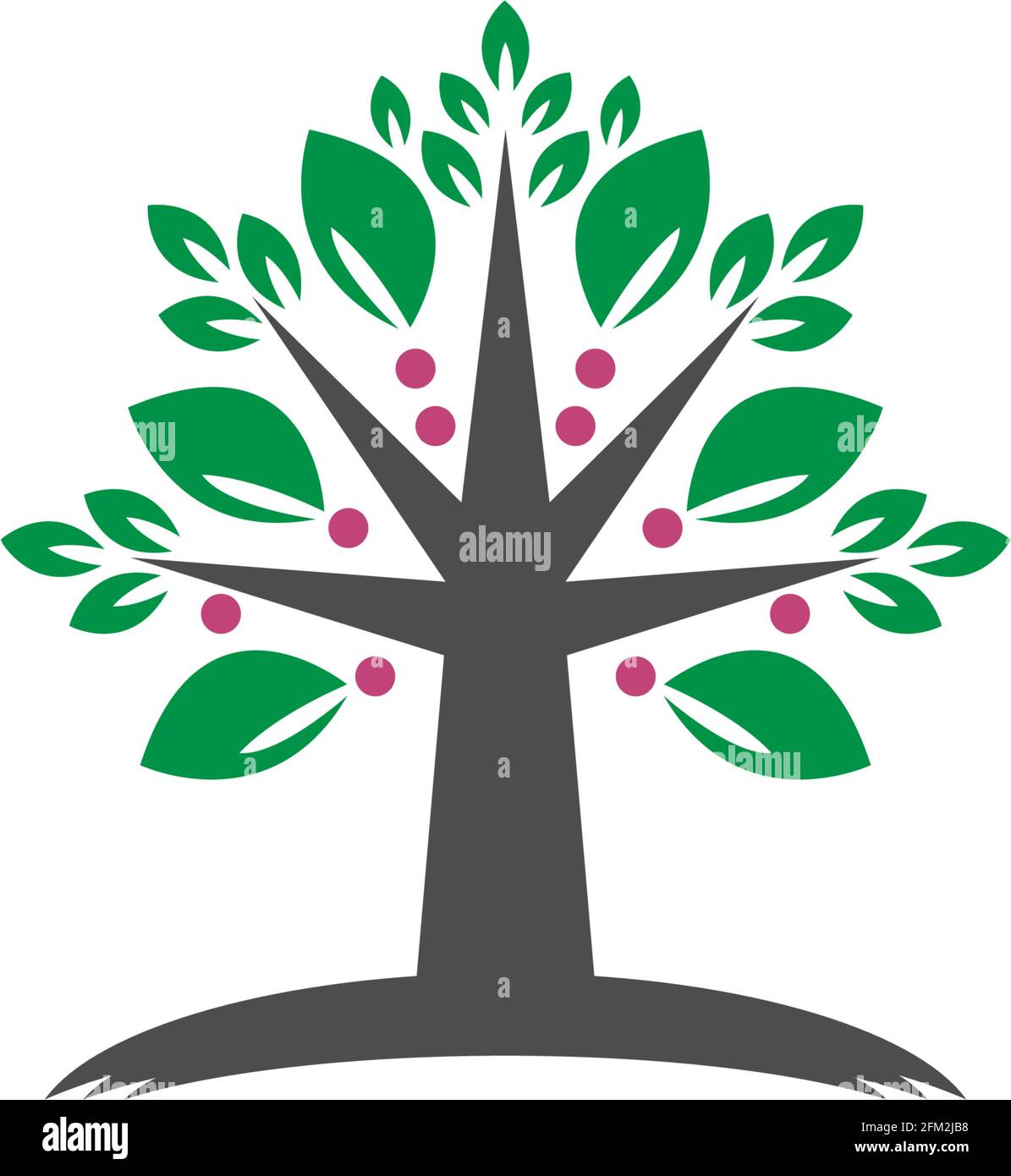 Tree icon Tree branch design vector illustration template Stock Vector ...