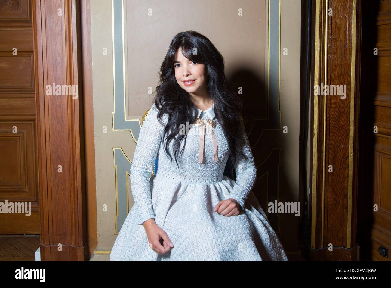 Semi-Exclusive - Singer Adila Sedraia aka Indila during recording of ...