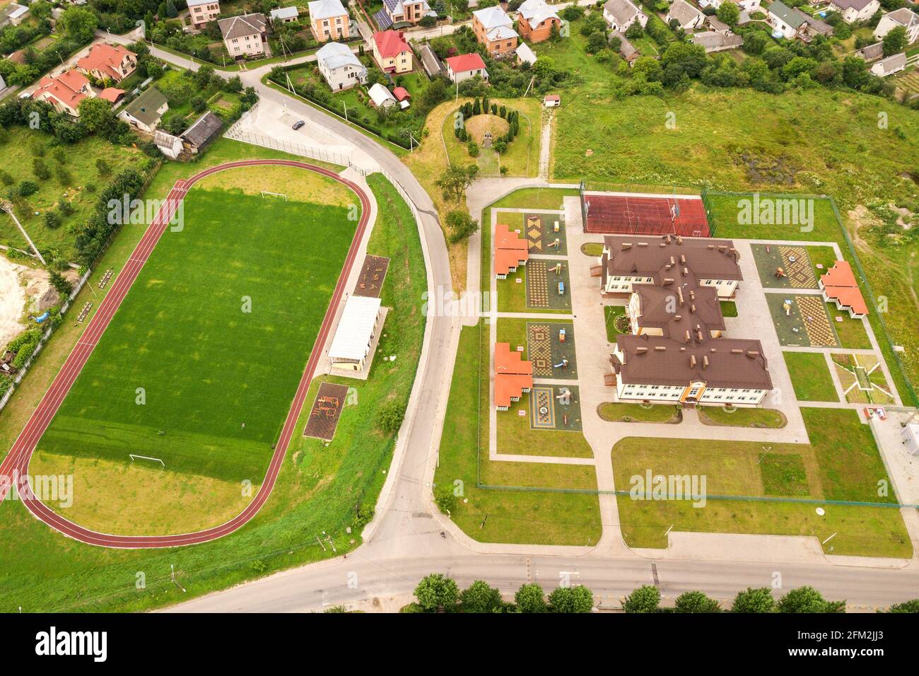 Aerial view high school football stadium hi-res stock photography and ...