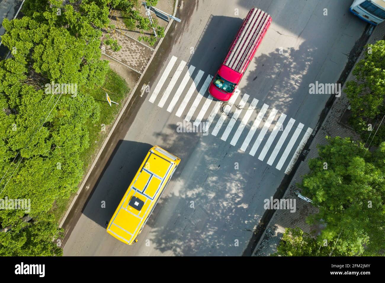 Busy Crosswalk With Cars
