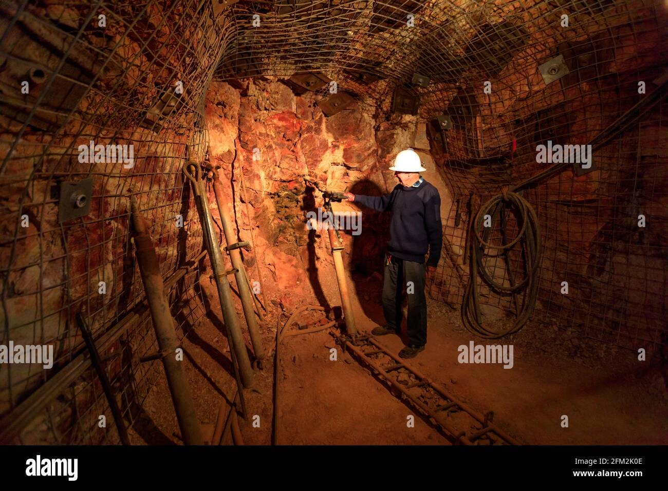 Tennant Creek, Australia - Aug 2019: Former Miner giving tour at ...